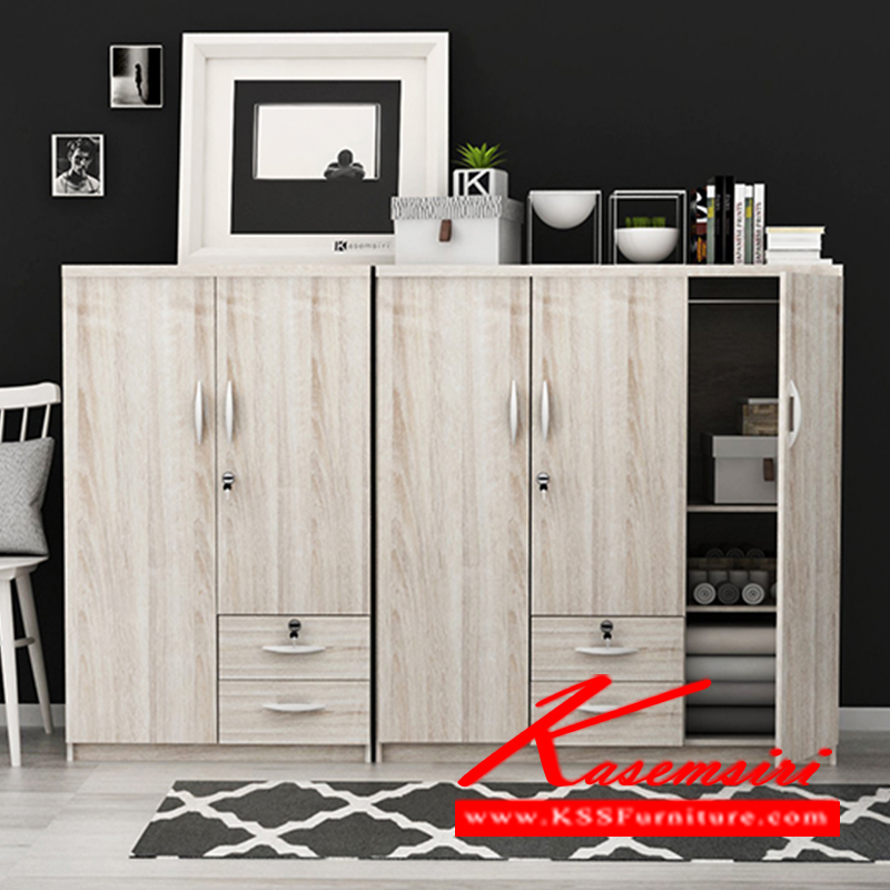 32220006::WK-280-312-new::ตู้เสื้อผ้าเด็ก 2-3 บานเปิด 2 ลิ้นชัก WK-280 ...